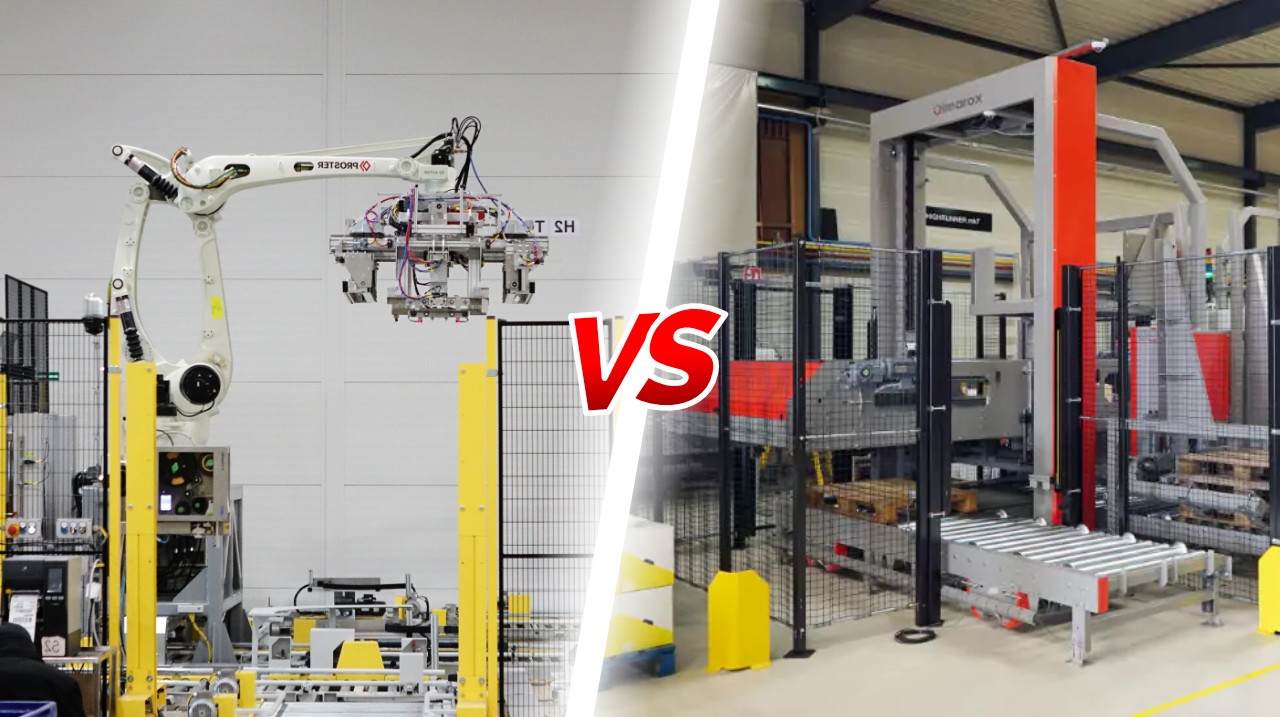 Paletyzacja Robotem vs Paletyzator - które urządzenie wybrać?